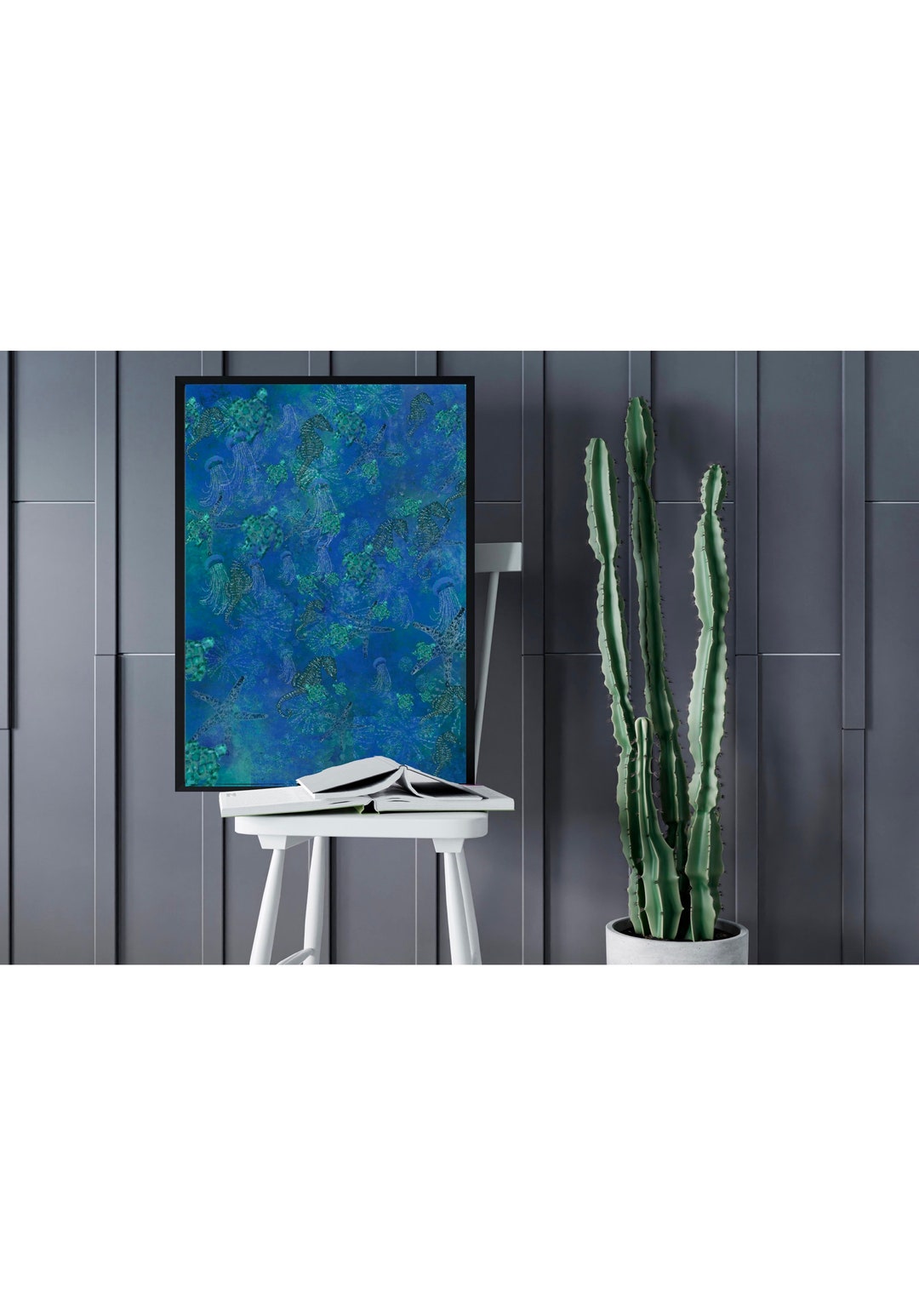 Sea Animals Poster, Sea Creatures, Digital Art, Ocean Digital Art ...