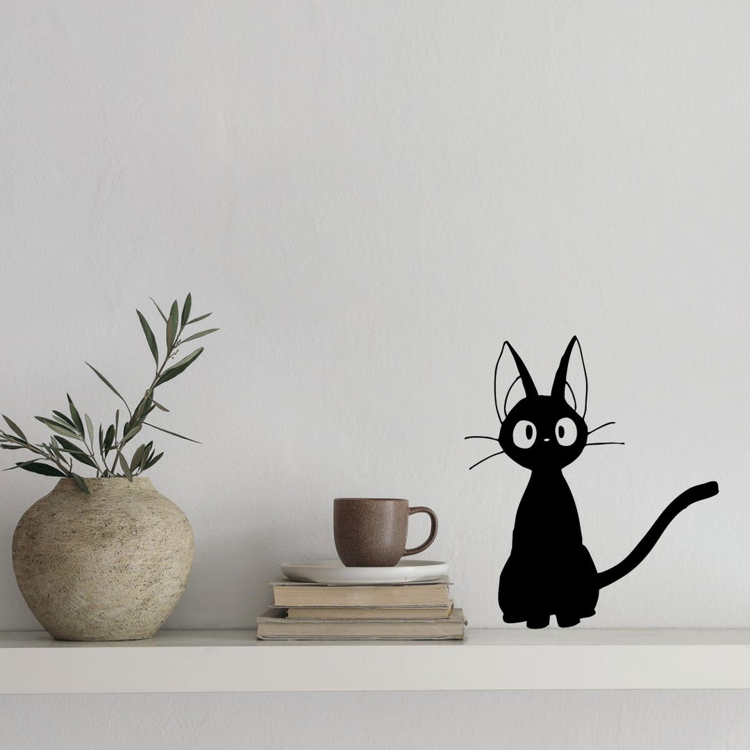 Jiji Cat Vinyl Decal – Kiki’s Delivery Service Anime Sticker for ...
