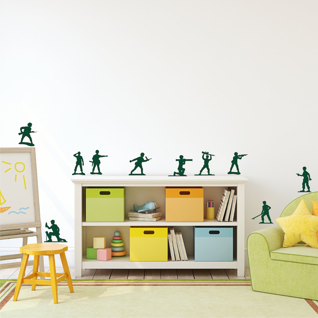 Army Man Toy Set - Wall Sticker Decal Set - Etsy