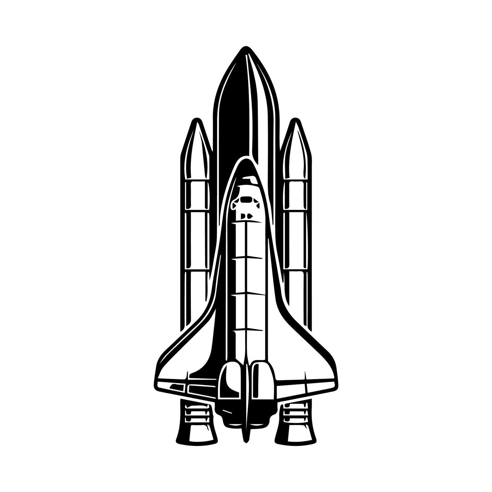 Rocket Space Shuttle - Wall Decal Sticker - Etsy