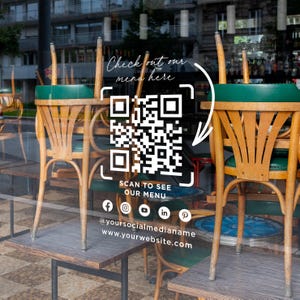 Custom QR Code Social Media Vinyl Decal – Personalised Sticker for ...