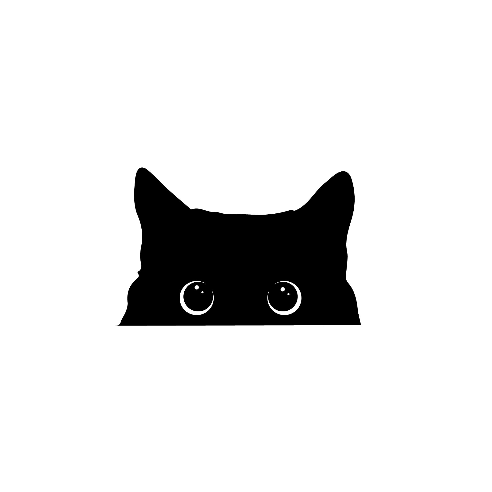 Peeking Black Cat - Vehicle Window Decal Sticker - Etsy