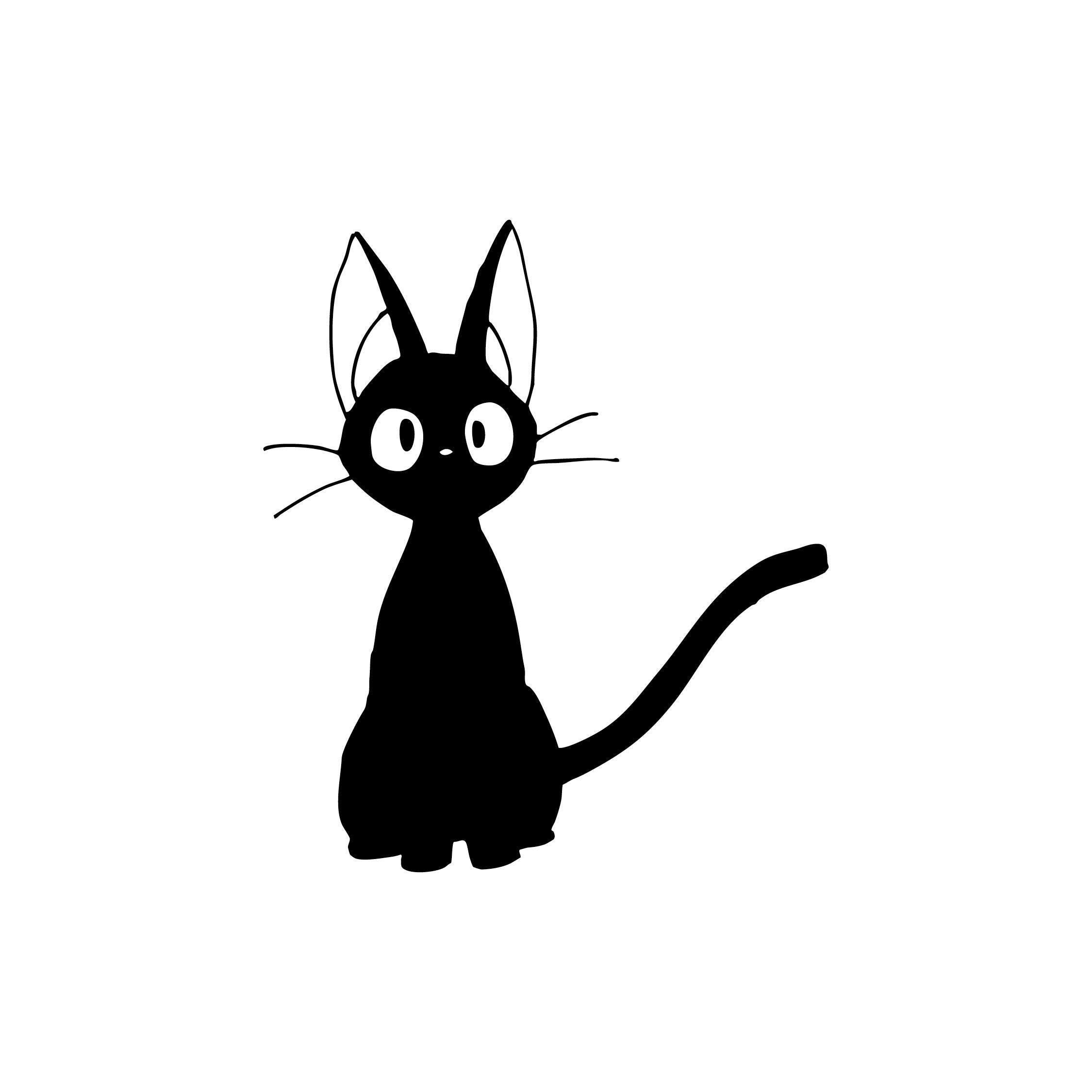 Jiji Cat Vinyl Decal – Kiki’s Delivery Service Anime Sticker for ...