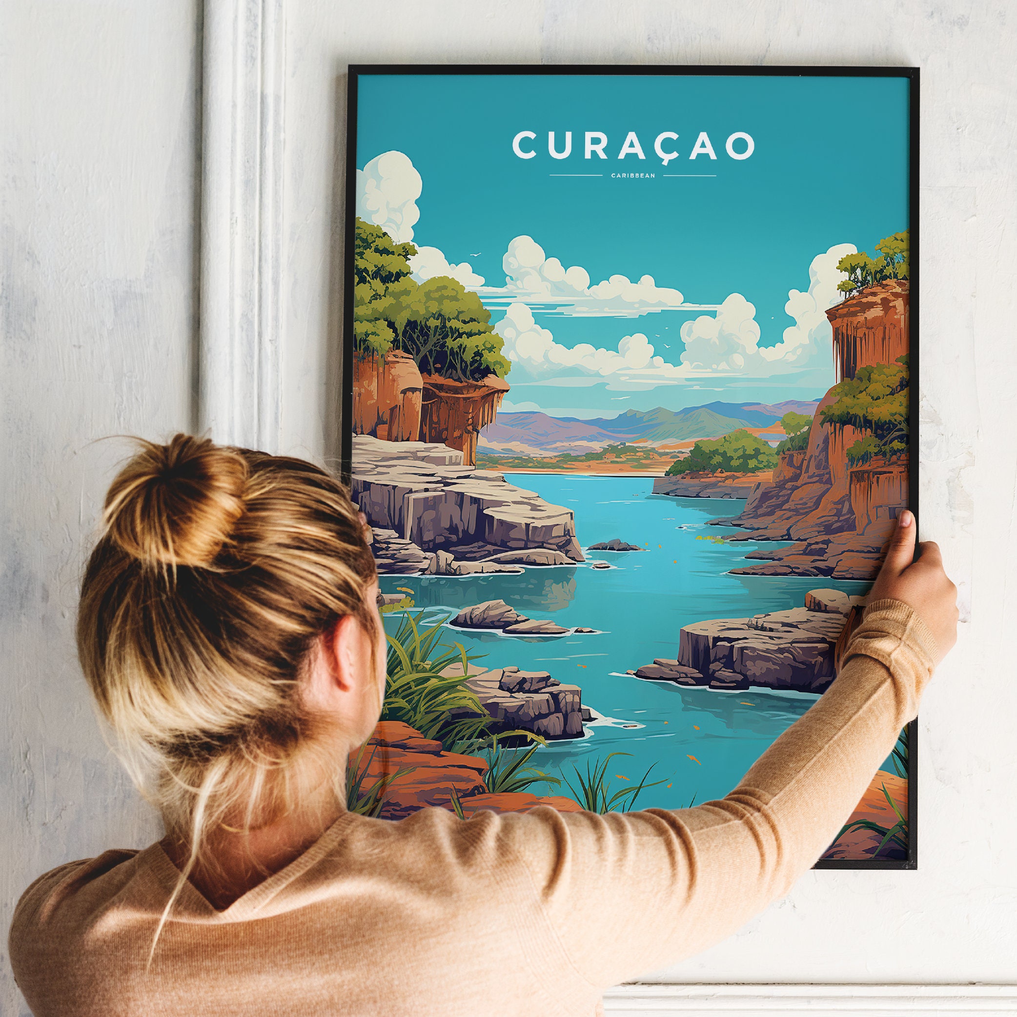 Curacao Travel Poster Curacao Poster Curacao Print Curacao - Etsy