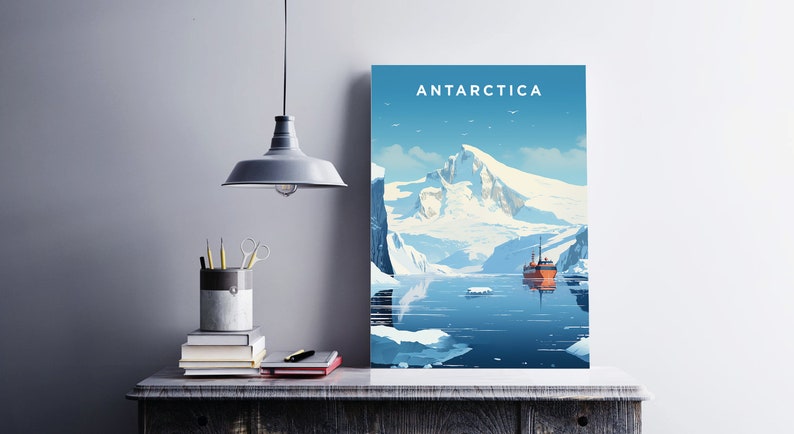 Antarctica Travel Poster, Antarctica Print, Antarctica Poster, Travel ...