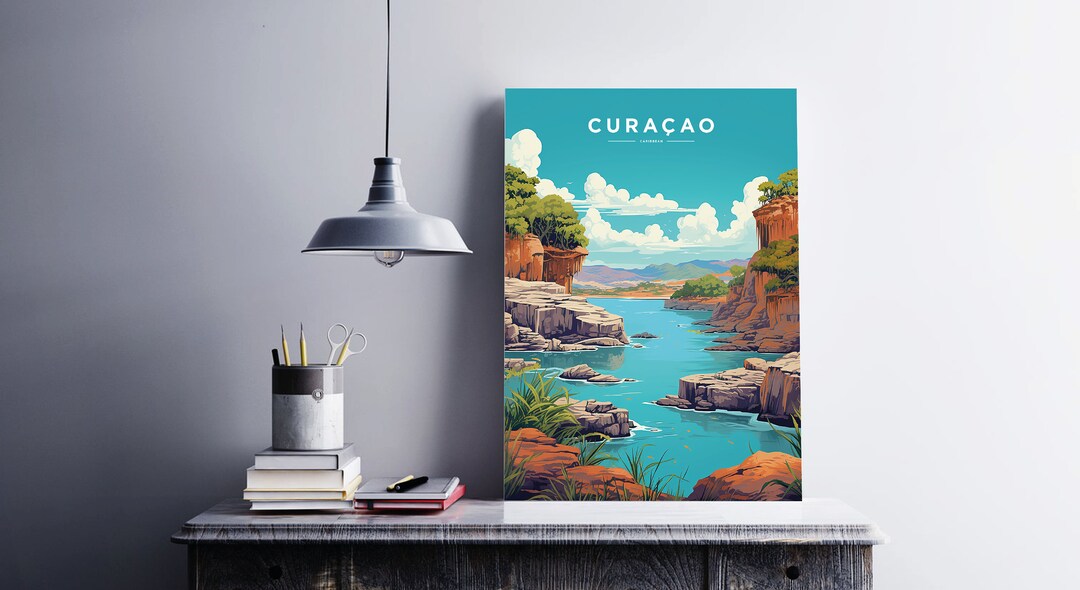 Curacao Travel Poster, Curacao Poster, Curacao Print, Curacao, Travel ...