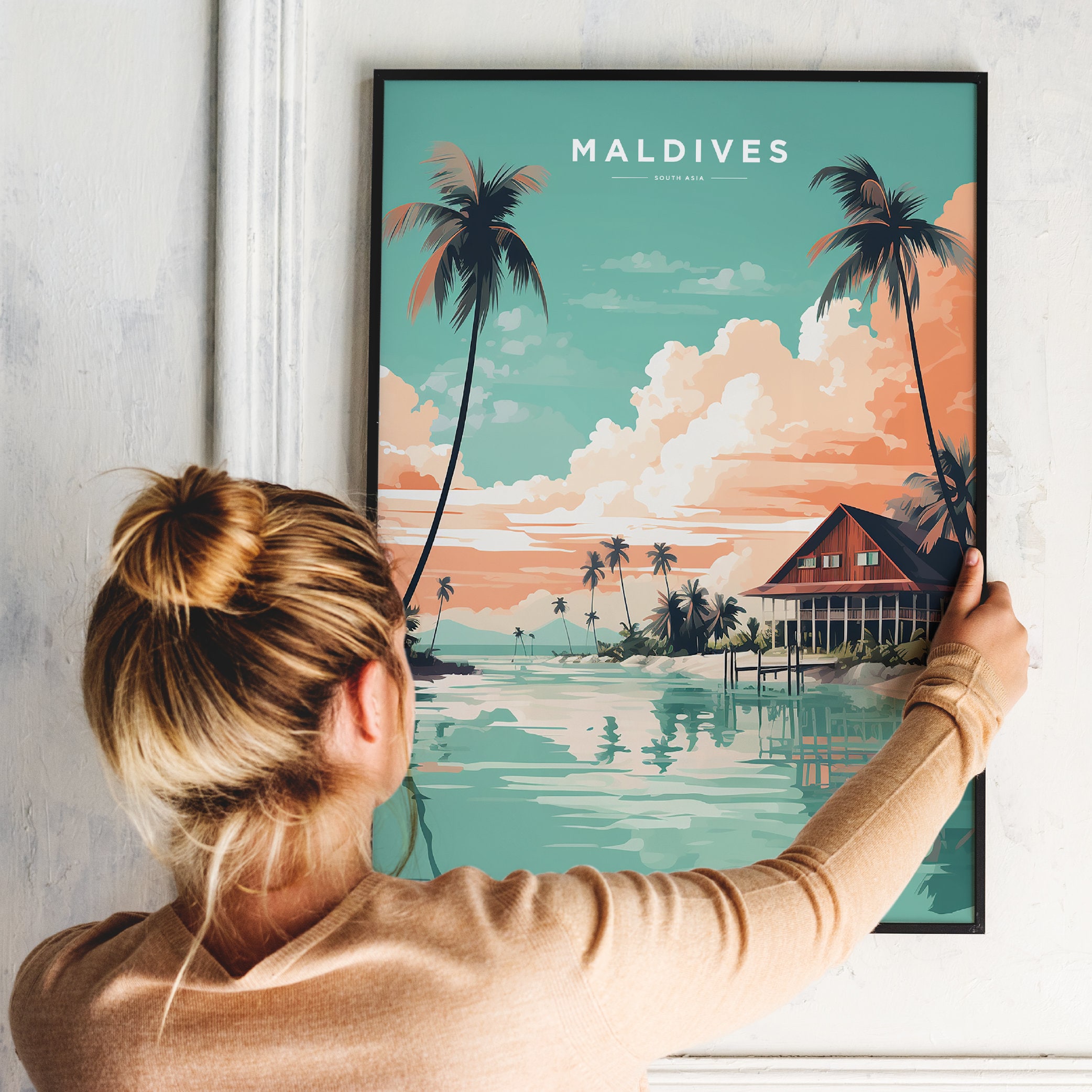 Maldives Print, Maldives Poster, Maldives Wall Art, Maldives Art ...
