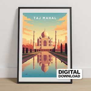 Taj Mahal Print, Taj Mahal Poster, Taj Mahal, Taj Mahal Wall Art, India ...