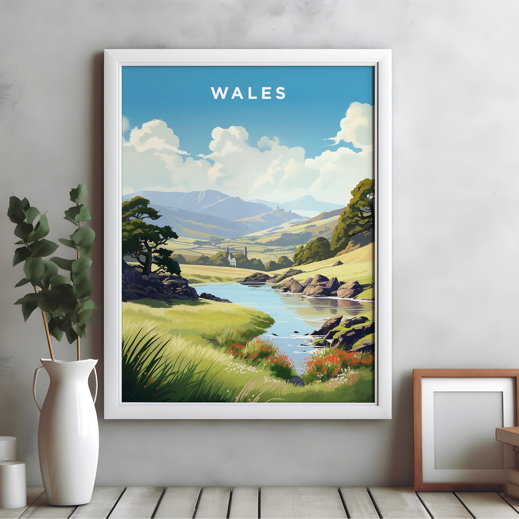 Wales Travel Poster, Travel Poster, Wales Print, Wales Poster, Travel ...