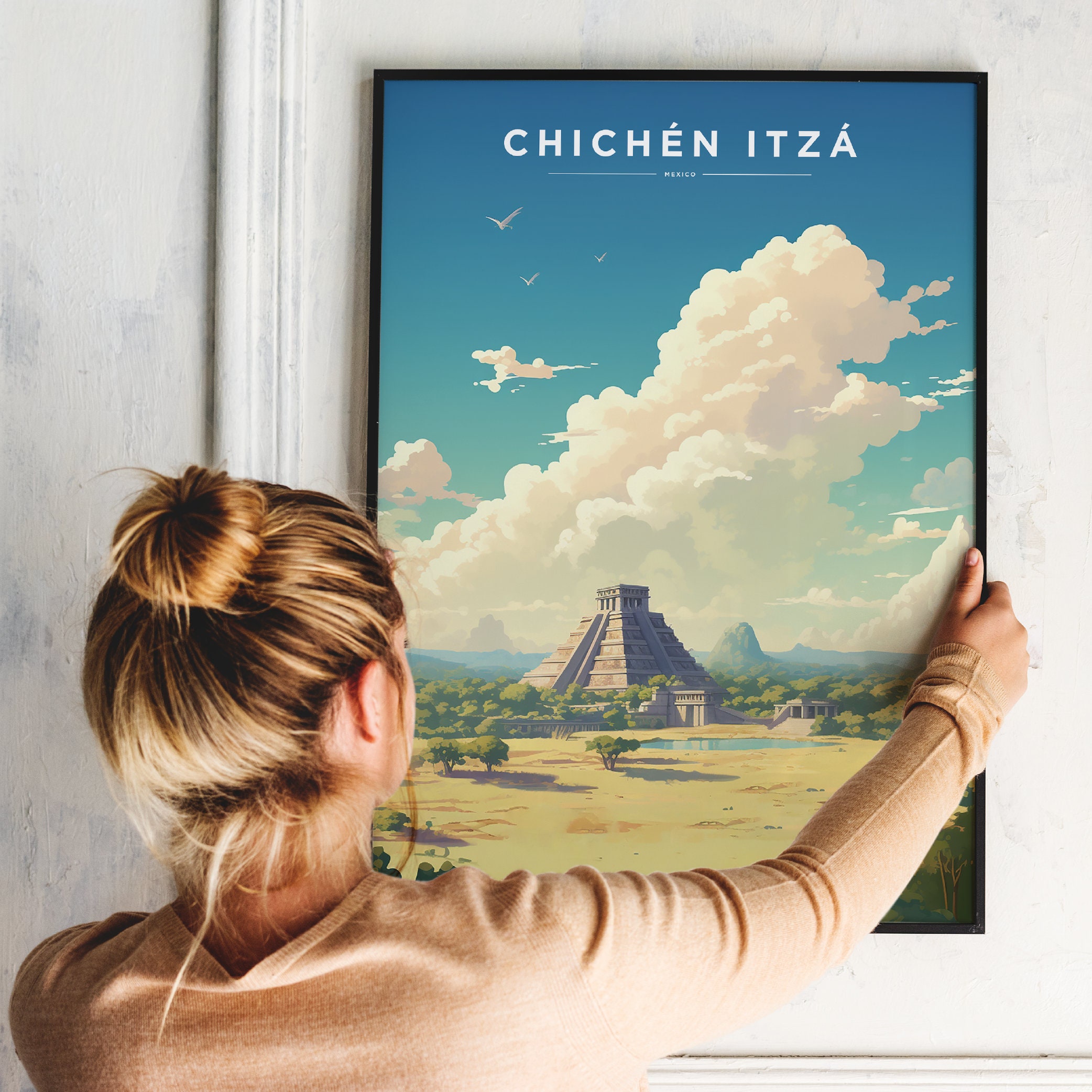 Chichen Itza Print Chichen Itza Poster Chichen Itza Art - Etsy