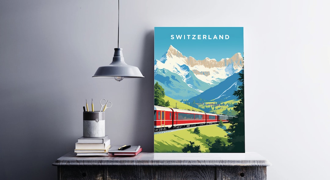 Switzerland Travel Poster, Travel Poster, Switzerland Poster, Swiss ...