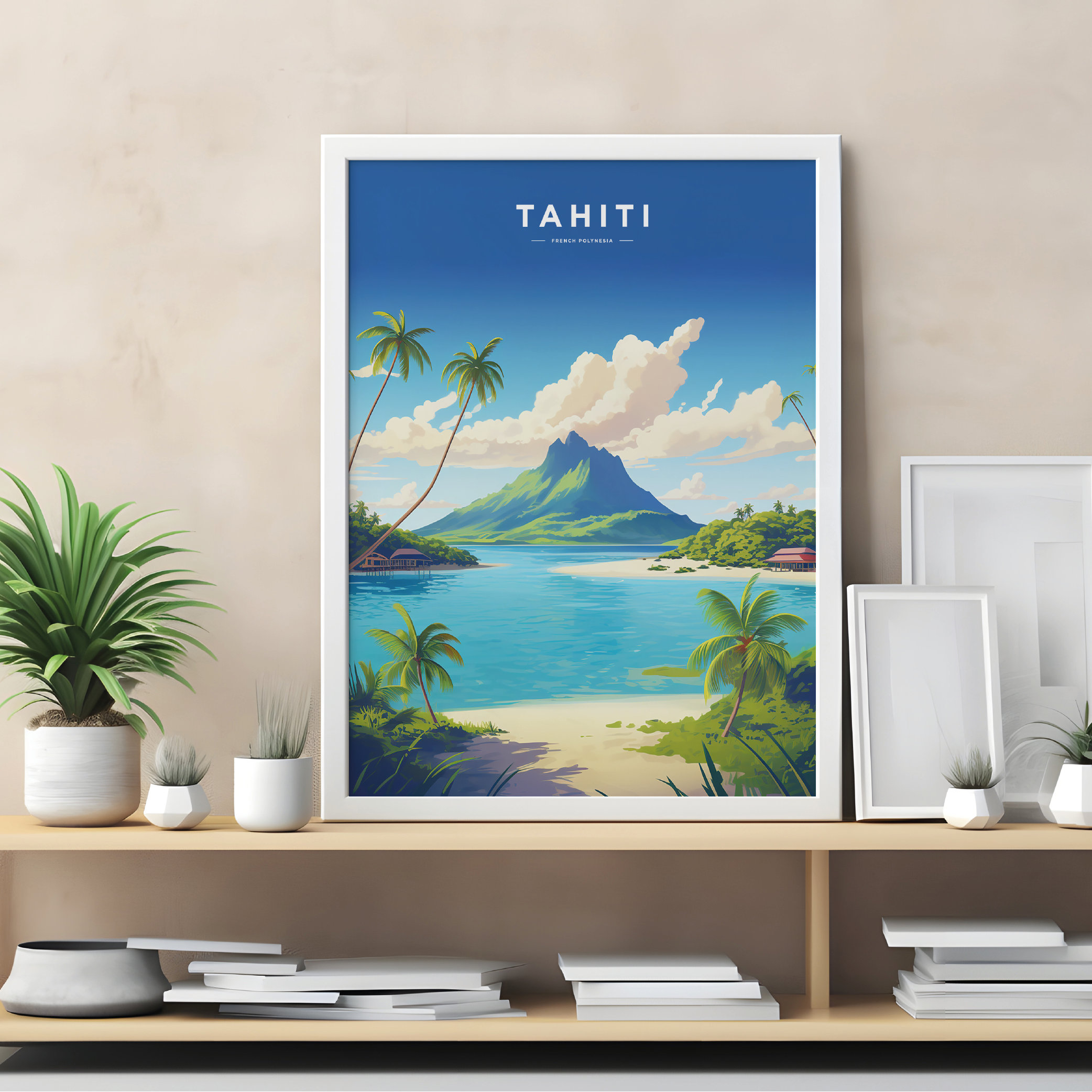 Tahiti Travel Poster, Tahiti Poster, Travel Poster, French Polynesia ...