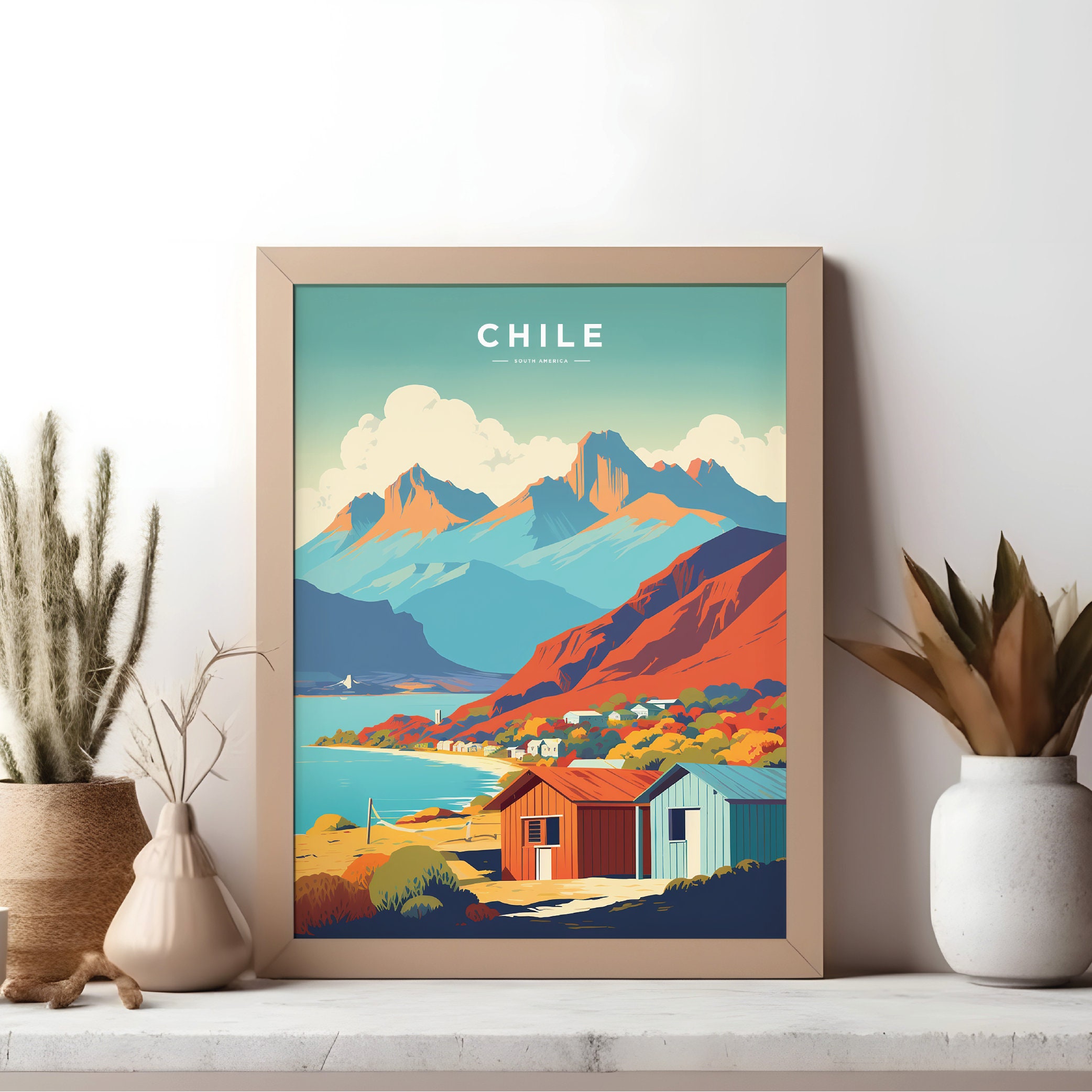 Chile Travel Poster, Chile Poster, Travel Poster, Chile Print, Chile ...