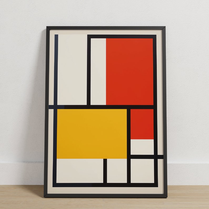 De Stijl Piet Mondrian Abstract Art Exhibition Poster - Etsy