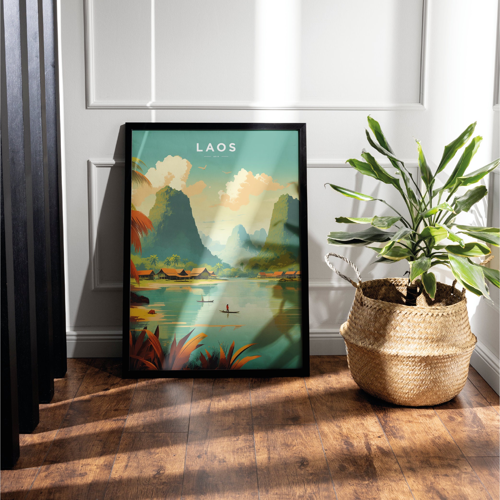 Laos Travel Poster, Laos Poster, Laos Print, Laos, Travel Poster, Laos ...