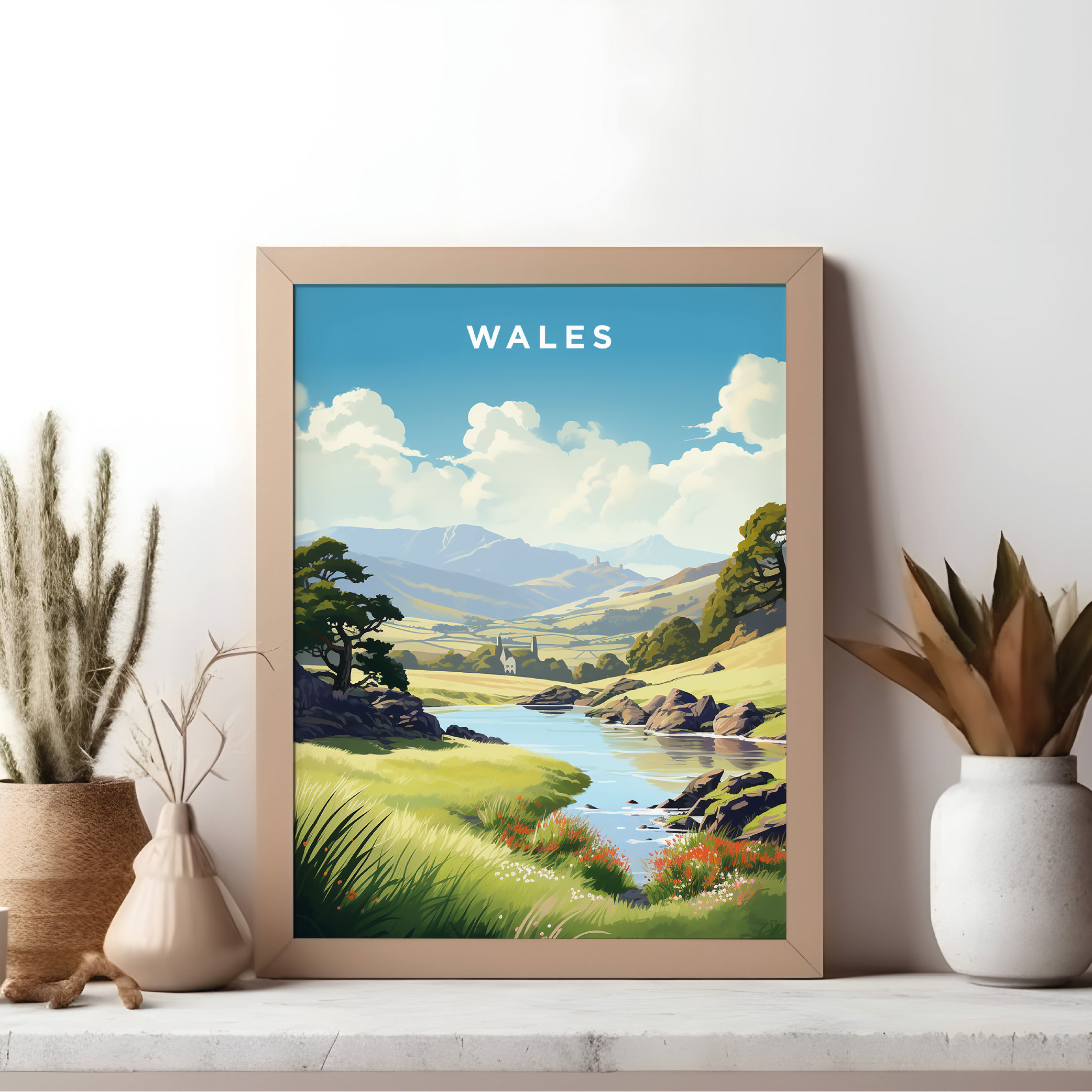 Wales Travel Poster, Travel Poster, Wales Print, Wales Poster, Travel ...