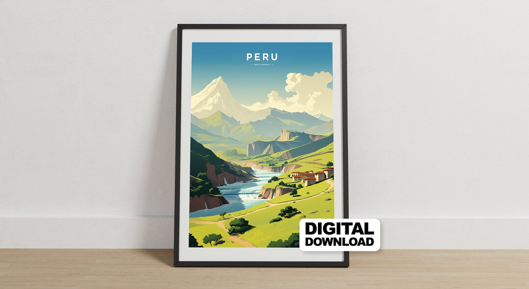 Peru Travel Poster, Travel Poster, Peru Poster, Peru Wall Art, Peru ...