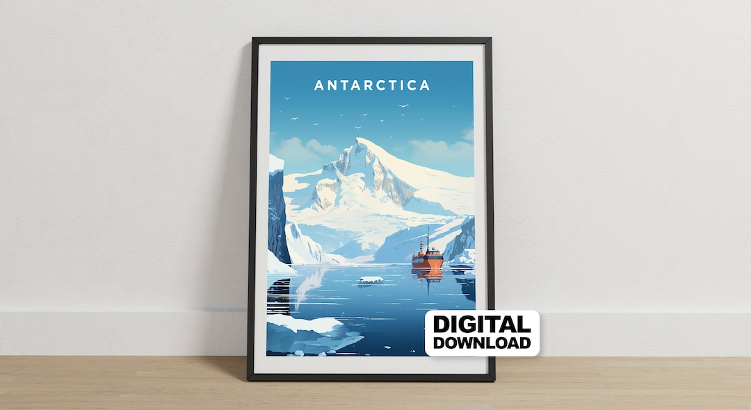 Antarctica Travel Poster, Antarctica Print, Antarctica Poster, Travel ...