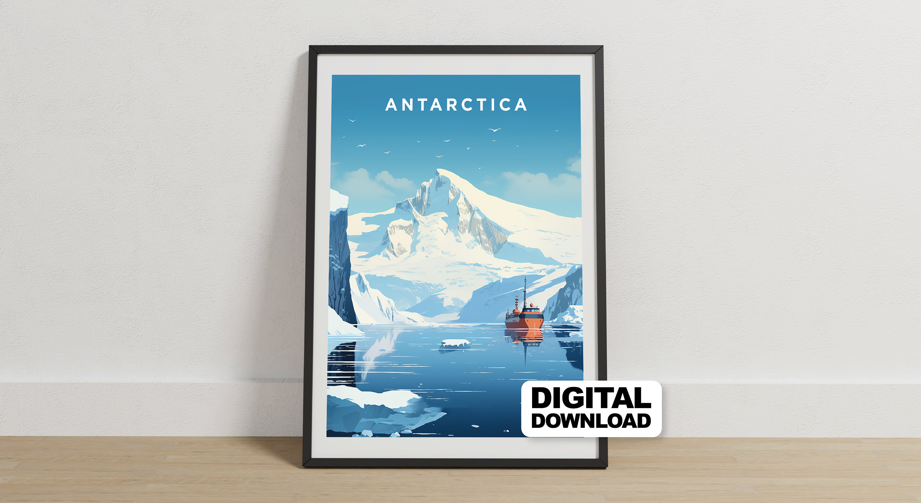 Antarctica Travel Poster, Antarctica Print, Antarctica Poster, Travel ...