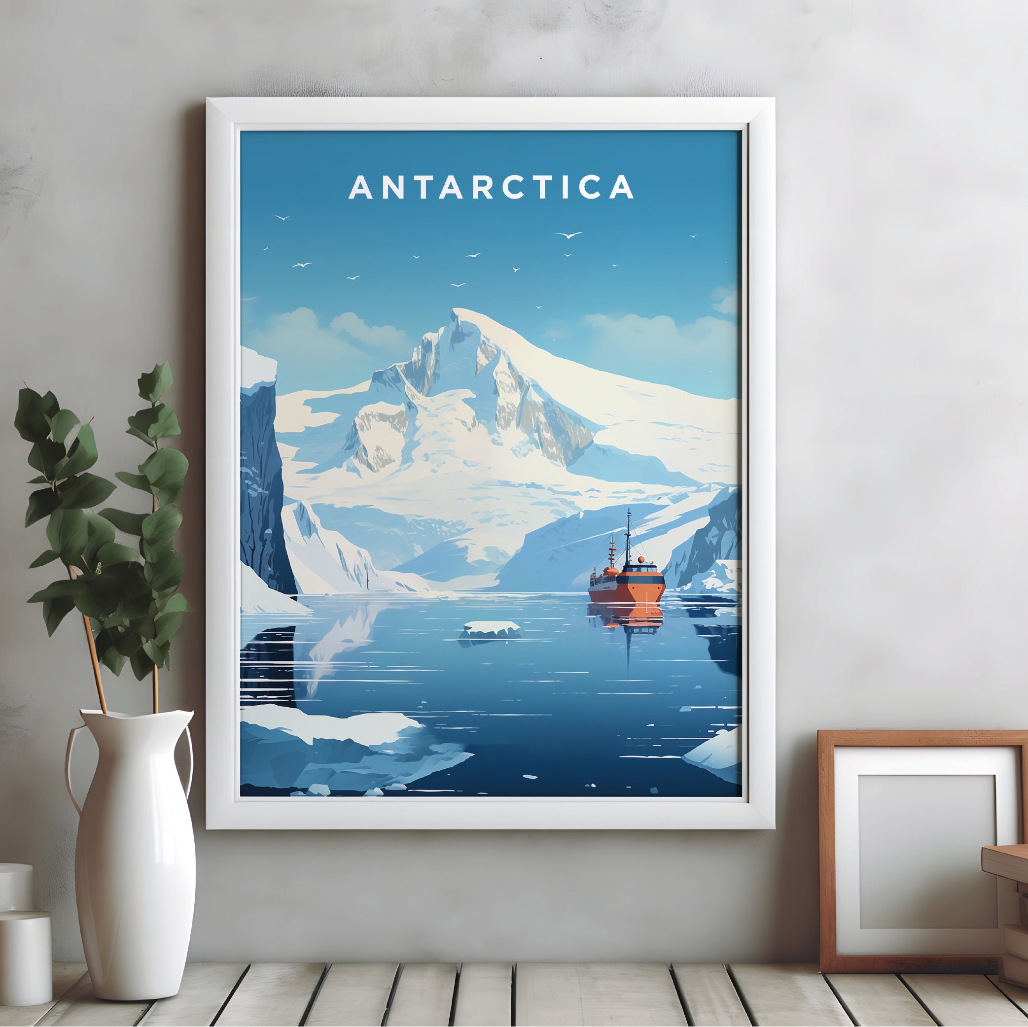Antarctica Travel Poster, Antarctica Print, Antarctica Poster, Travel ...
