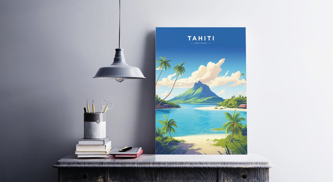 Tahiti Travel Poster, Tahiti Poster, Travel Poster, French Polynesia ...