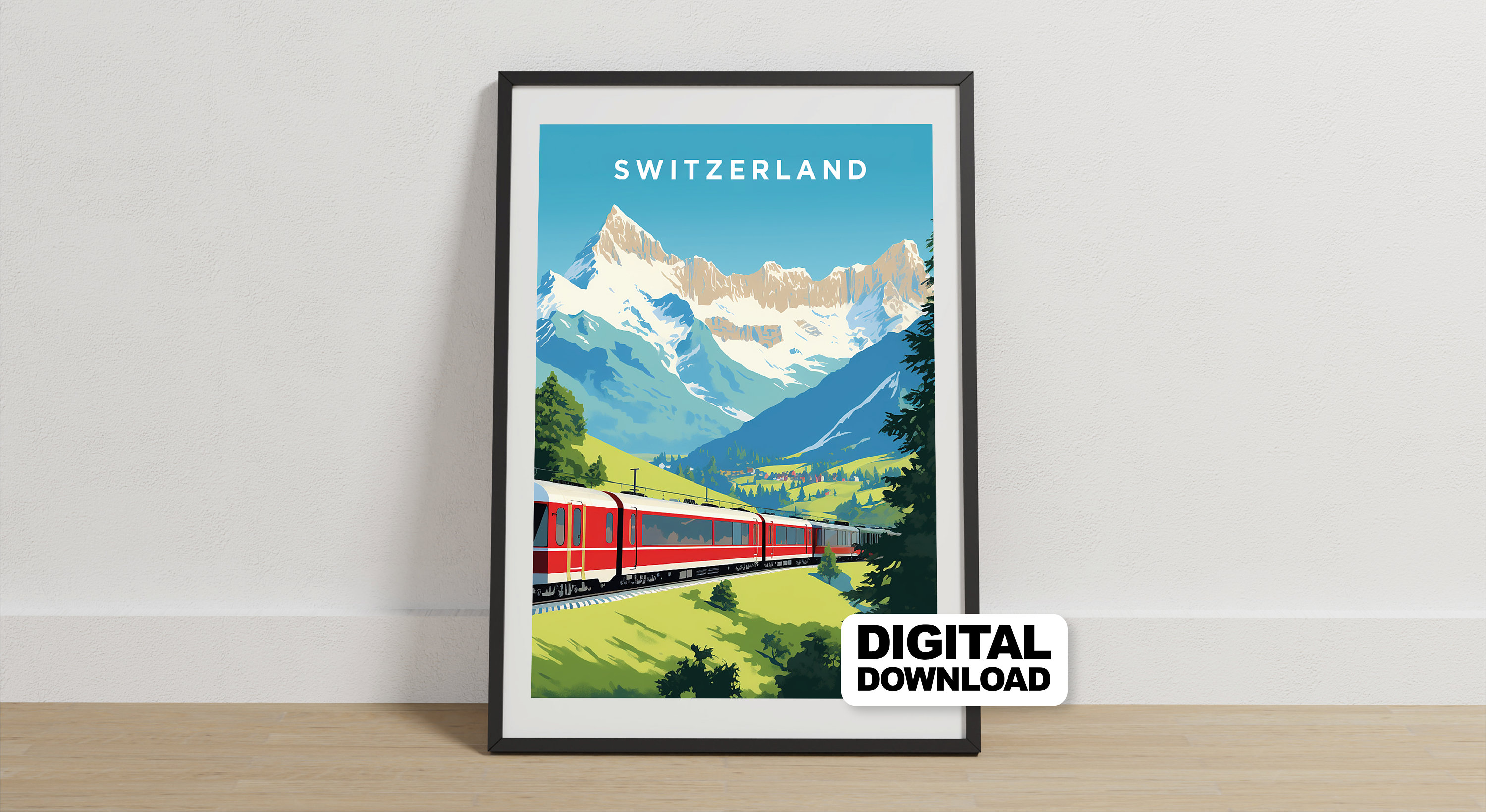 Switzerland Travel Poster, Travel Poster, Switzerland Poster, Swiss ...