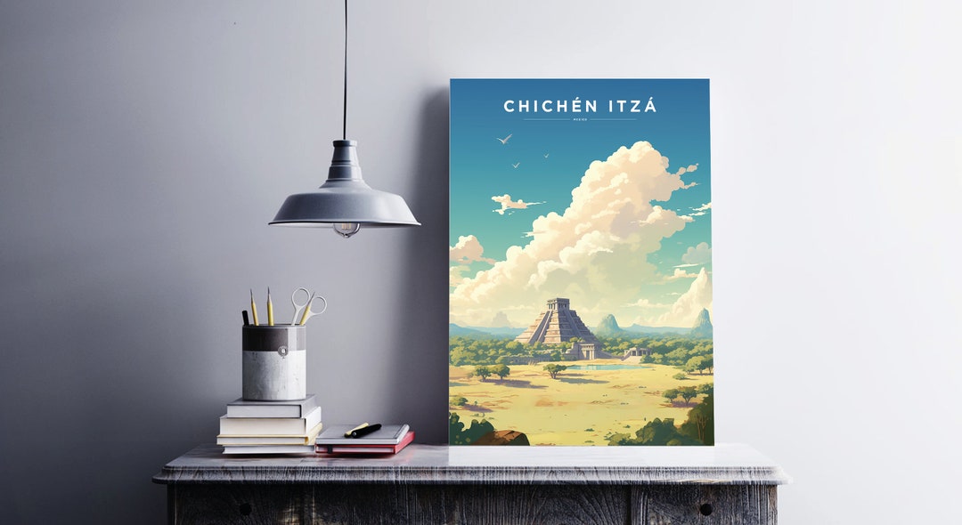 Chichen Itza Print, Chichen Itza Poster, Chichen Itza Art, Mexico Wall ...