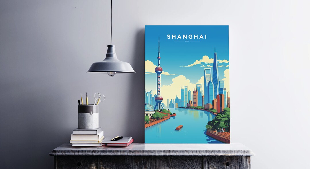 Shanghai Travel Poster, Shanghai Poster, Shanghai Print, Shanghai Wall ...