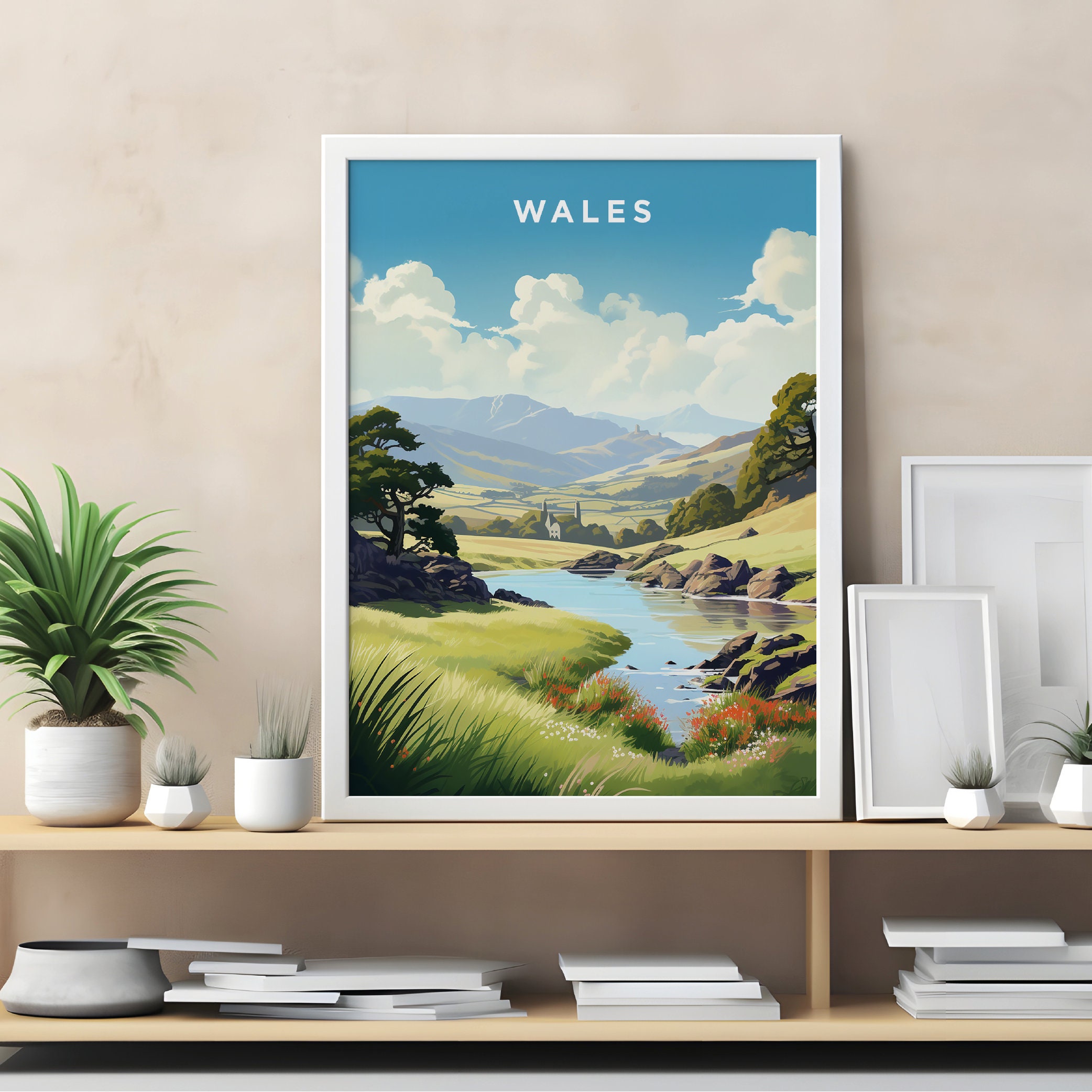 Wales Travel Poster, Travel Poster, Wales Print, Wales Poster, Travel ...