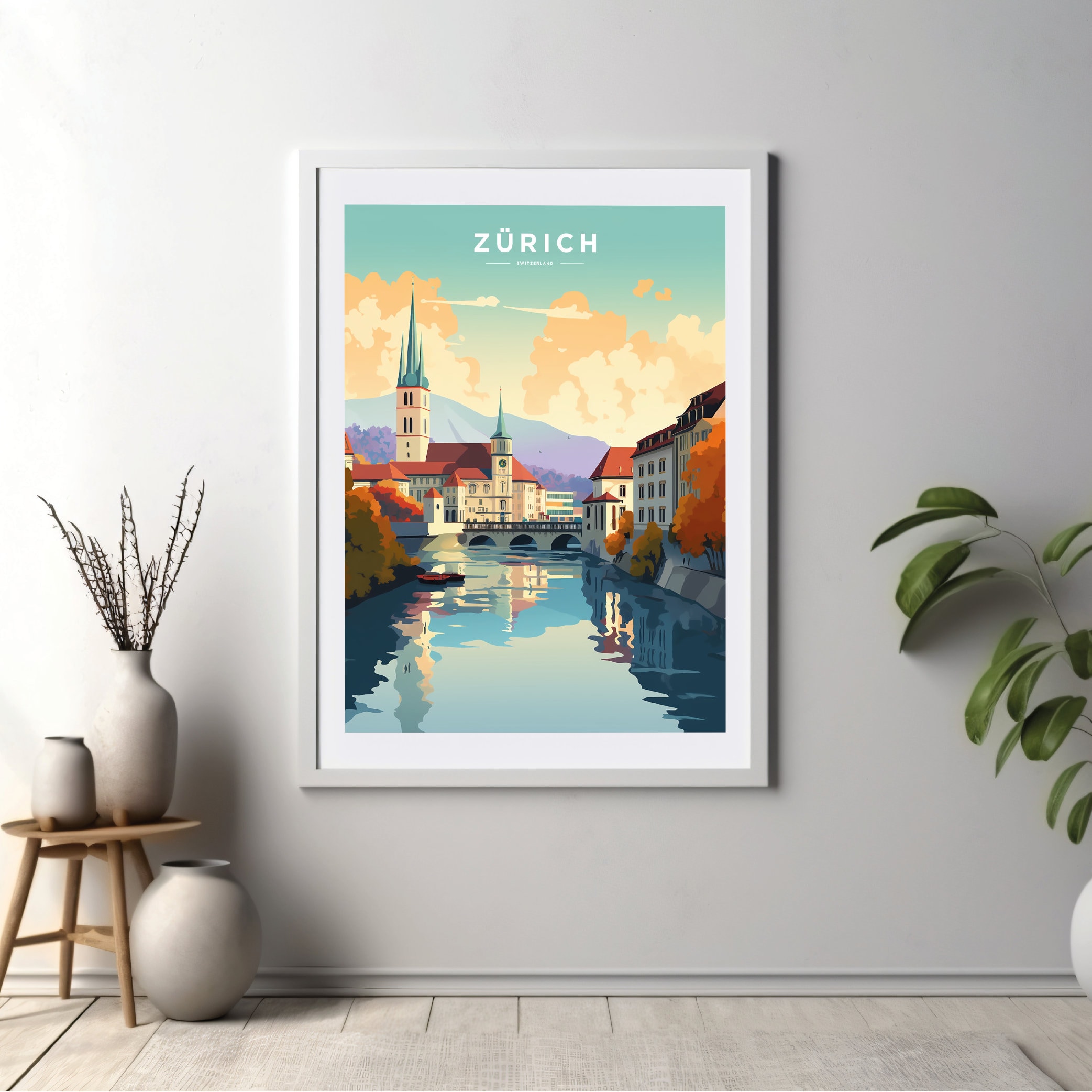 Zurich Travel Poster, Zurich Poster, Zurich Wall Art, Travel Poster ...