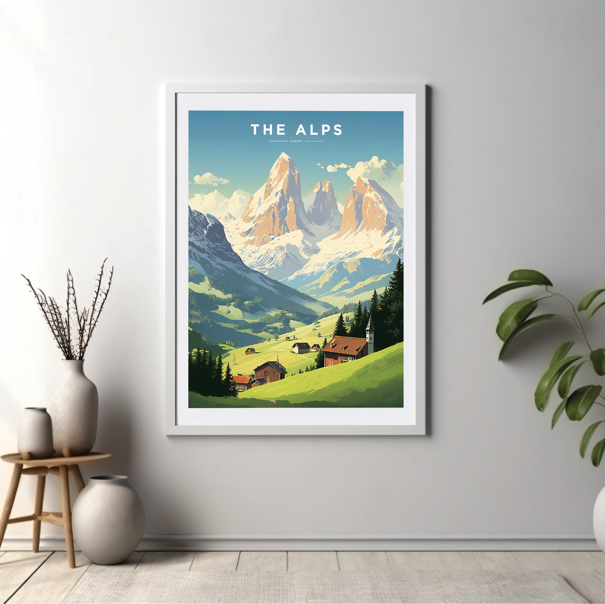 Alps Travel Poster, Travel Poster, Switzerland Travel Poster, Swiss ...