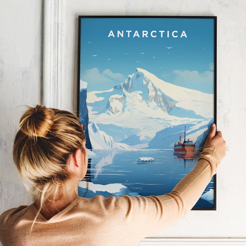 Antarctica Travel Poster, Antarctica Print, Antarctica Poster, Travel ...