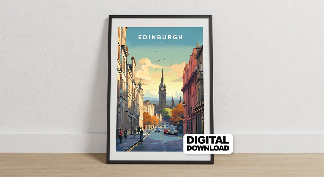Edinburgh Travel Poster, Edinburgh Poster, Edinburgh Print, Travel ...