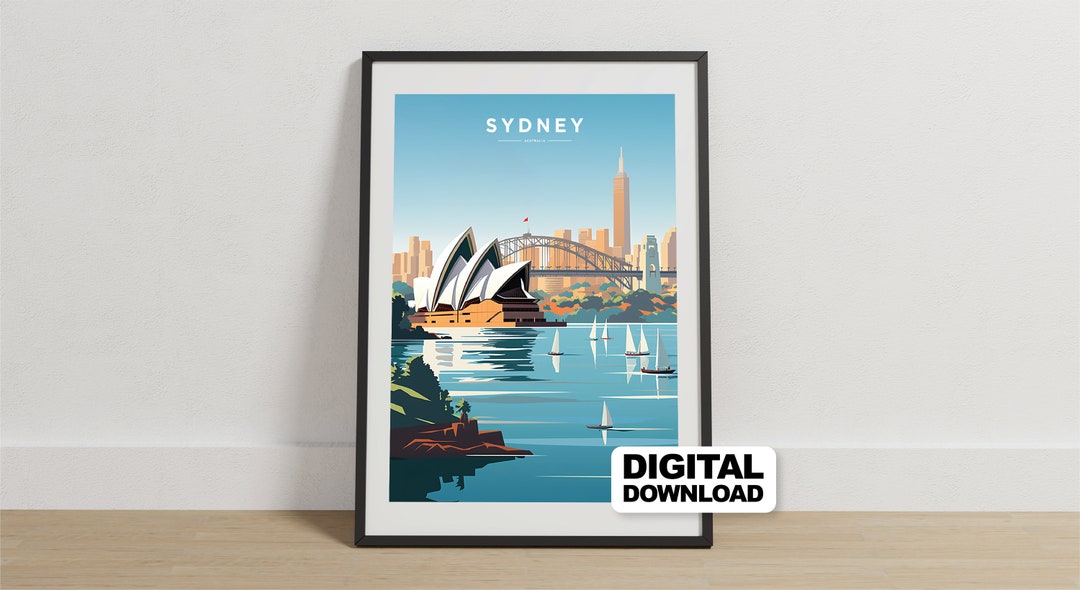 Sydney Travel Poster, Travel Poster, Sydney Poster, Sydney Print ...