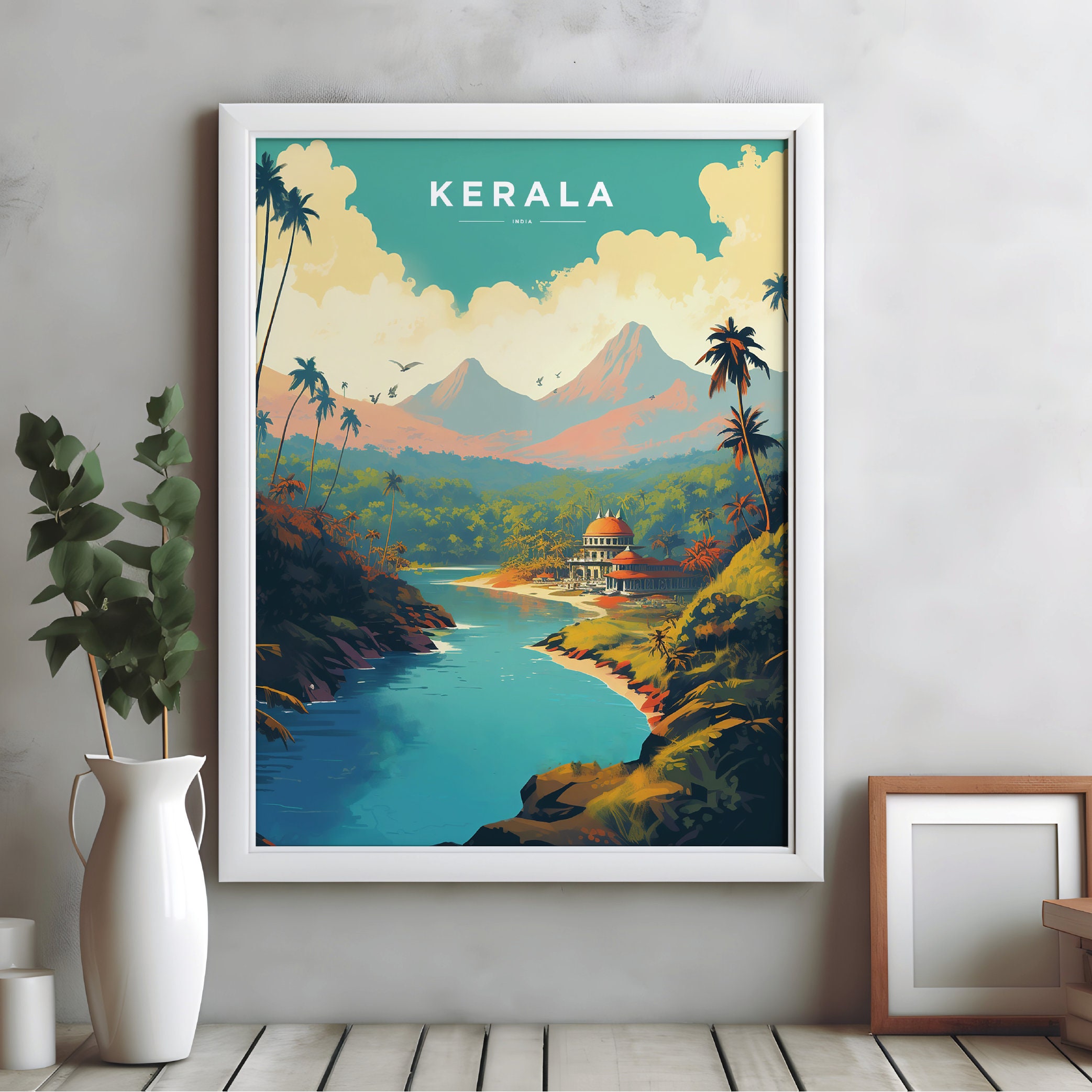 Kerala Travel Poster, Kerala Poster, Kerala Print, Kerala Wall Art ...