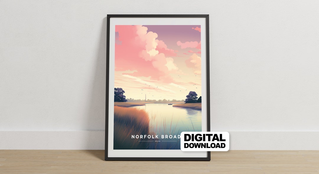 Norfolk Broads, Norfolk Broads Print, Norfolk, Norfolk Broads Art, Wall ...