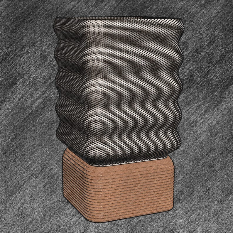 Retro Wave Lamp STL File - Unique Wavy Lampshade 3D Print Ready Design ...