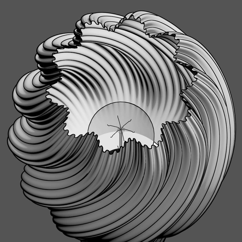 3D Printed Wave Flow Lamp (STL File) - Etsy