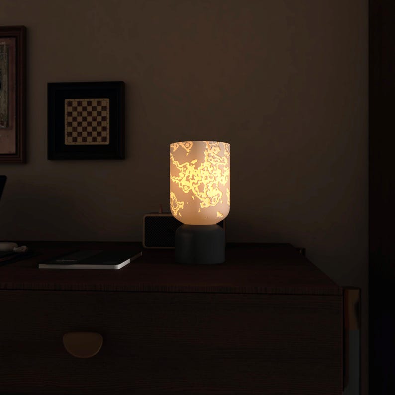 Organic Glow Table Lamp STL - 3D Printed Ambient Light - E27/E14 Lamp ...