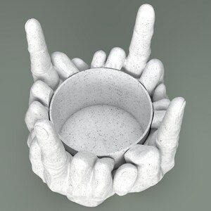 Gothic Middle Finger Planter - Unique Hand Shaped Pot With Drainage ...