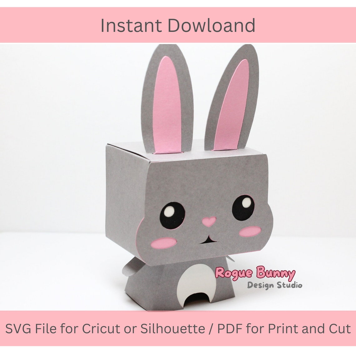 Bunny Gift Box / Toy Papercraft / Cricut SVG File - Etsy Canada
