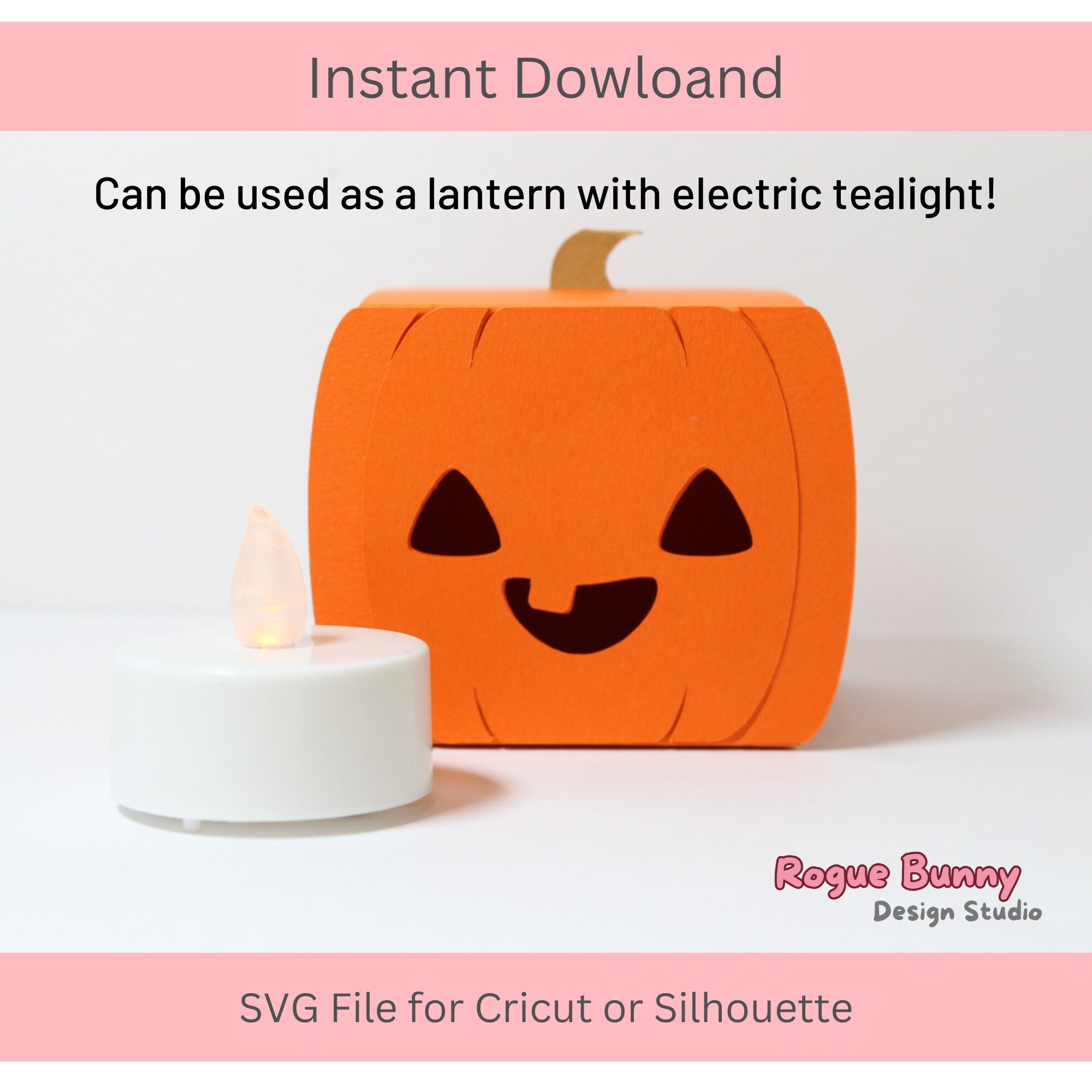 Paper Pumpkin Lantern SVG / Halloween Goody Box / Jack O Lantern 3D ...