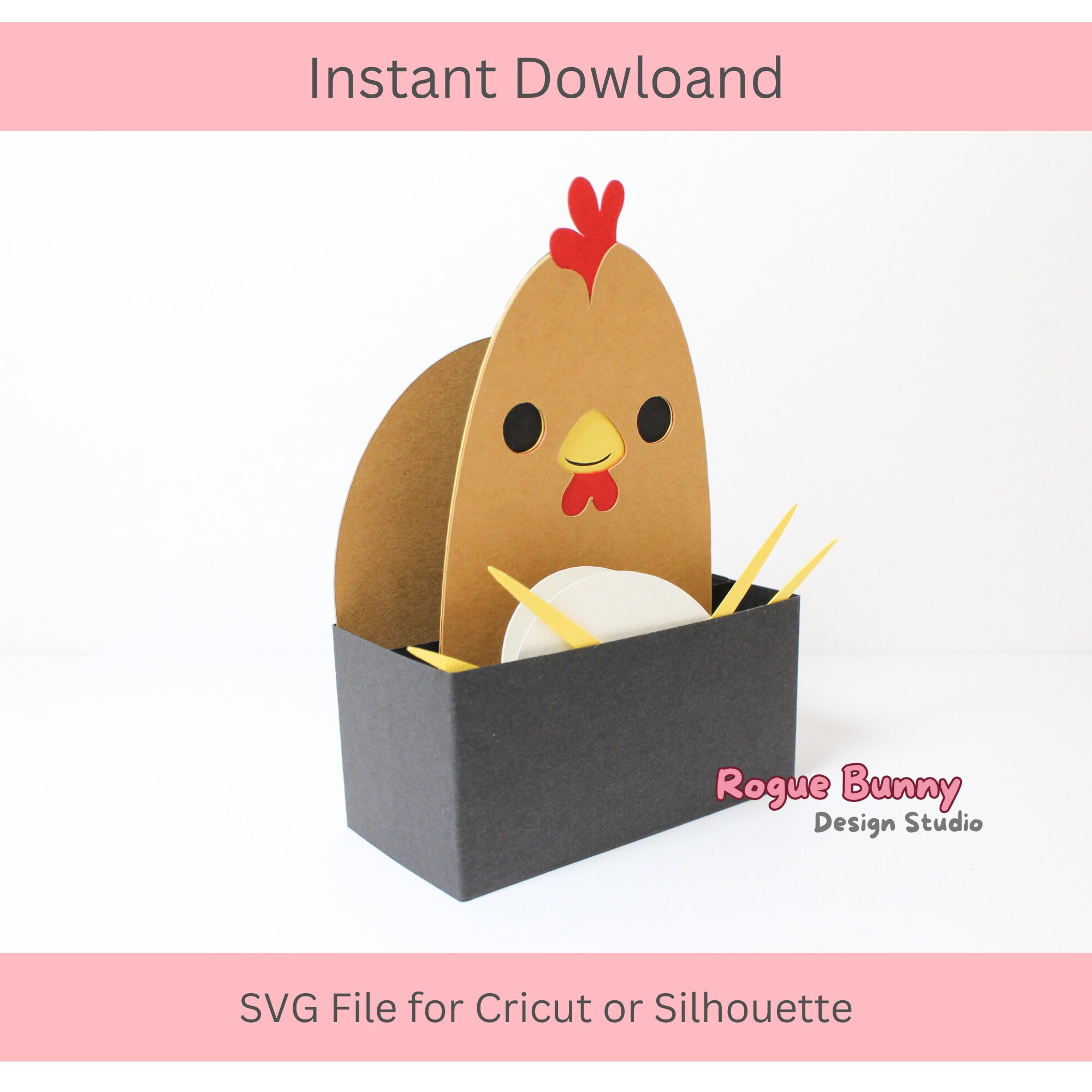Chicken Box Card / Popup Cards SVG File / Cricut Project - Etsy