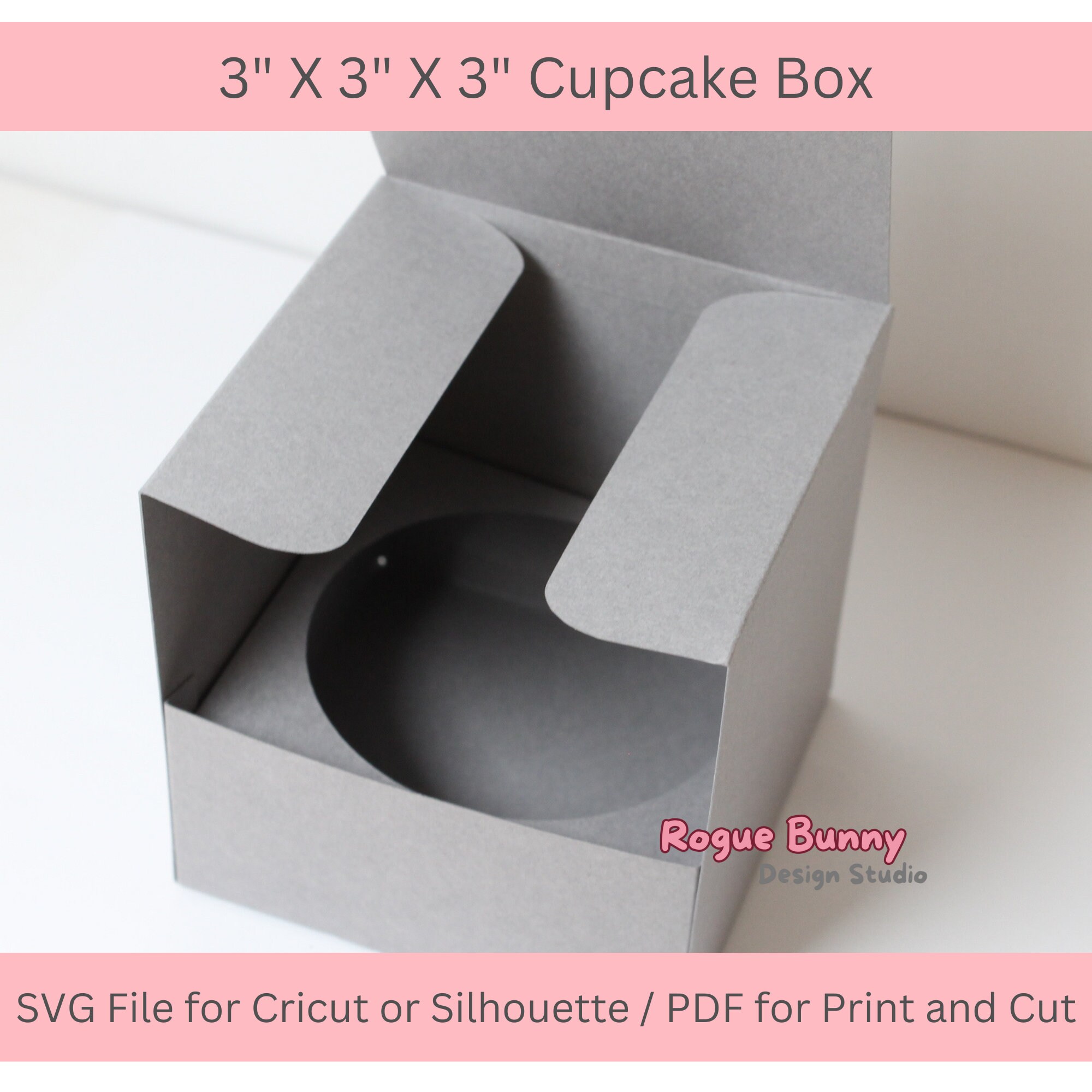 Tabby Cat 3X3X3 Cupcake Box / Toy Papercraft / Cricut SVG File ...