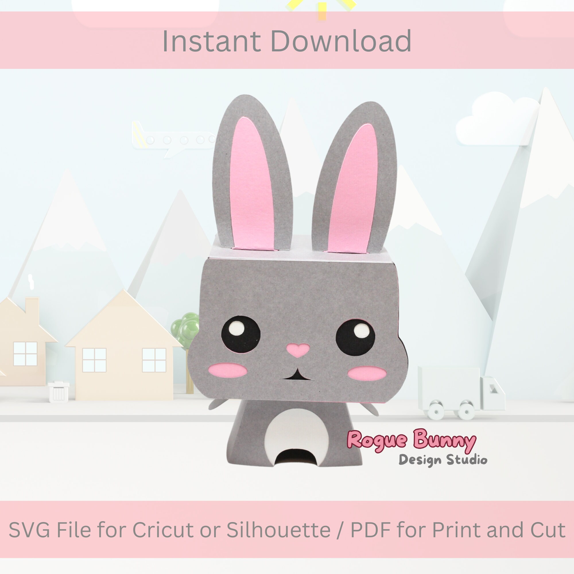 Bunny Gift Box / Toy Papercraft / Cricut SVG File - Etsy Canada