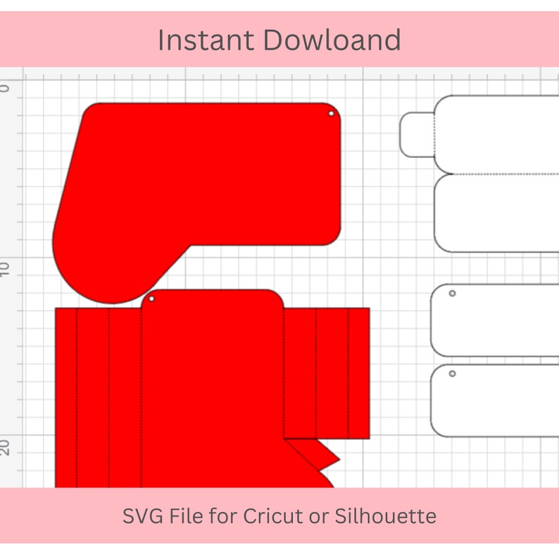 Christmas Stocking Holder SVG/ Box Template / Paper Stocking Stuffer ...