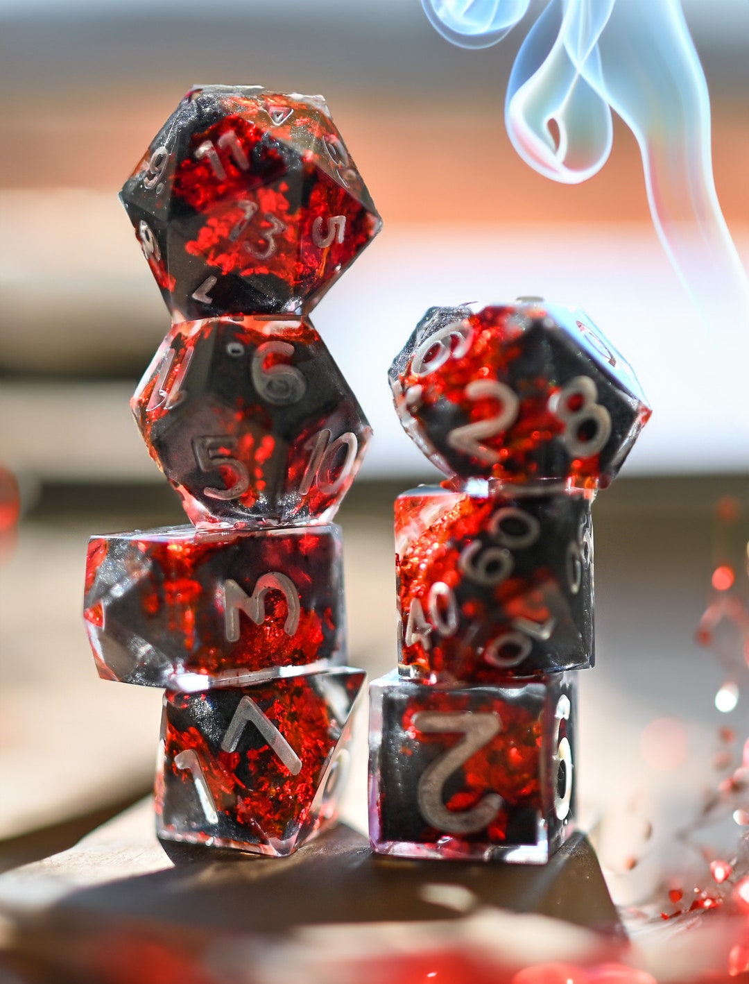 Handmade Diceset: Volcanic Geode - Etsy