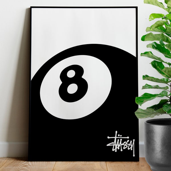 Stussy 8 Ball Poster - Etsy