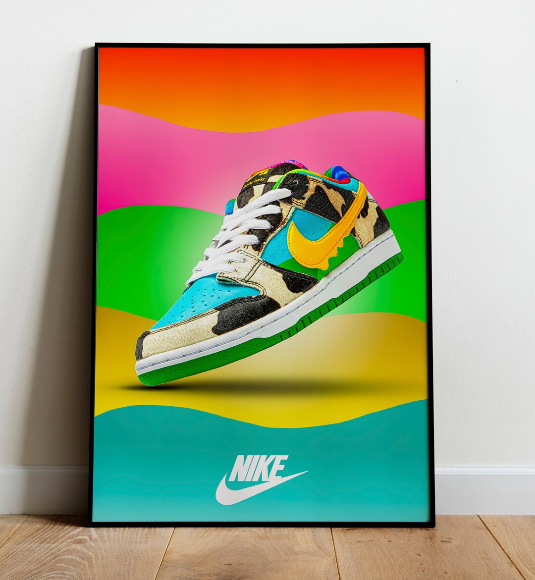 Nike SB Dunk Low Ben & Jerry's Poster Hypebeast Wall Art, Minimalist ...
