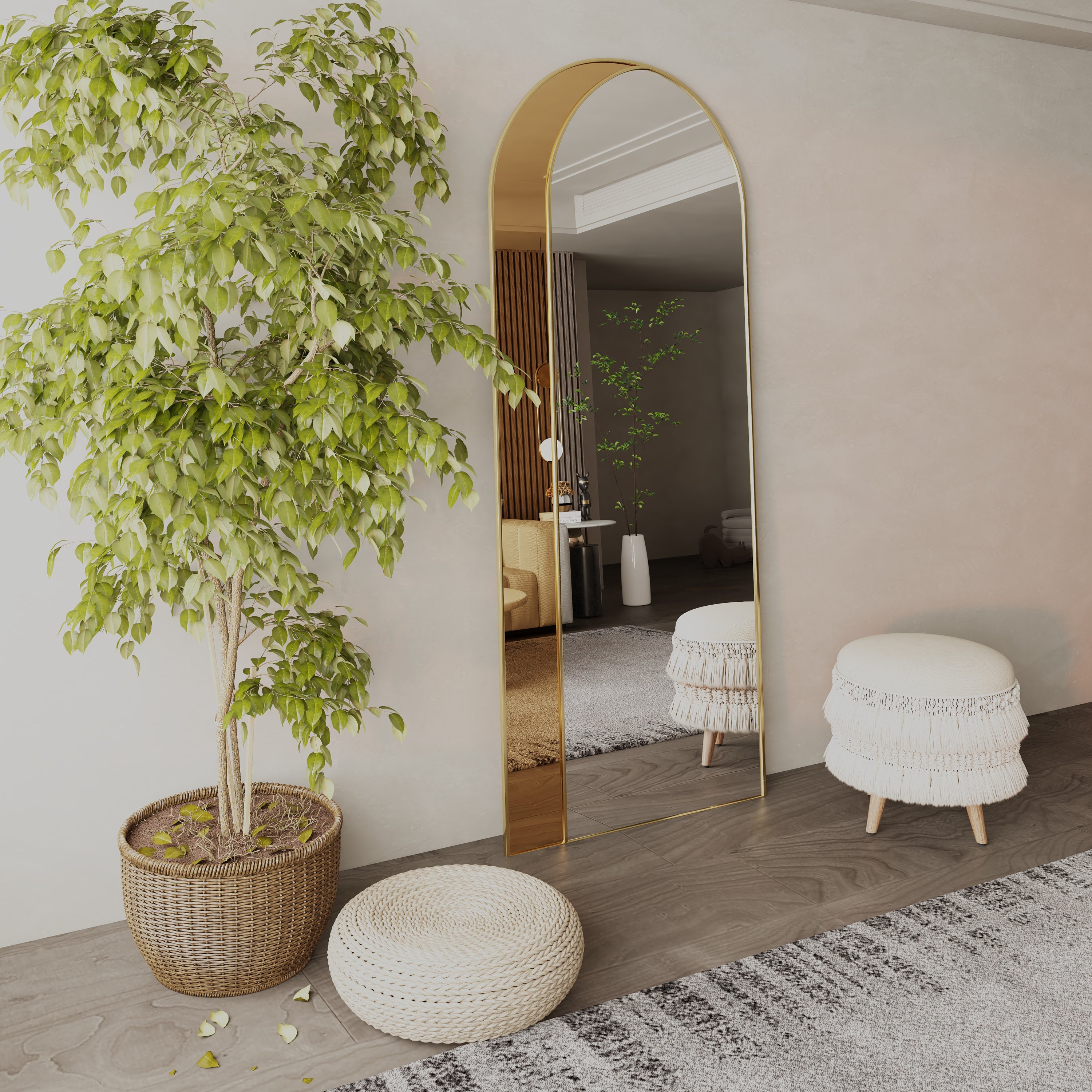 Asymmetrical Mirror, Arched Mirror, Full Length Mirror, Floor Mirror ...